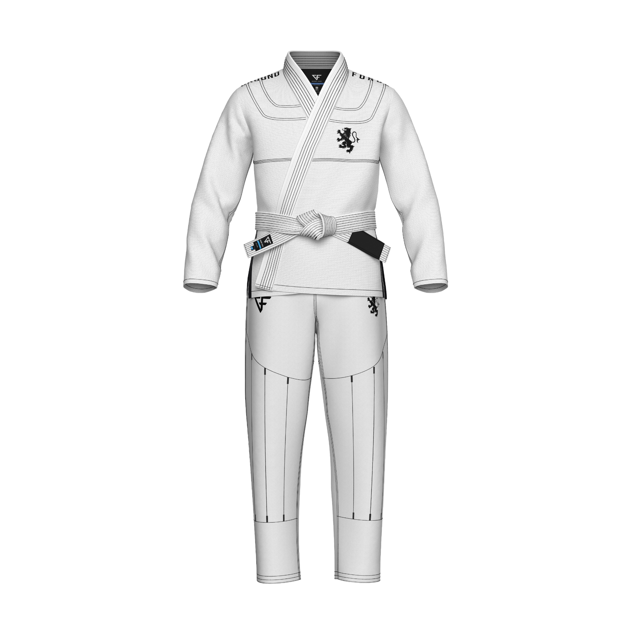 Lion Gi - White – Ground Force Gear