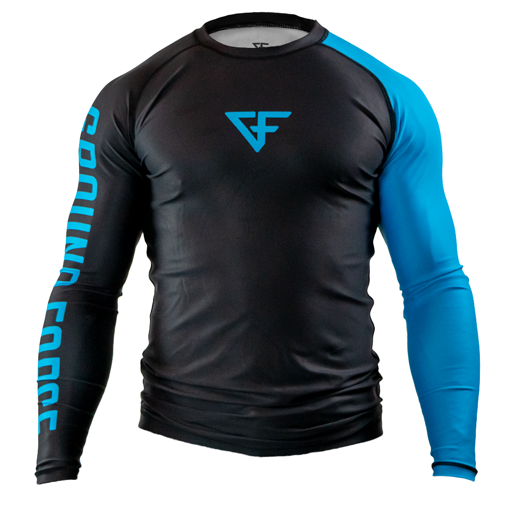 Rank Rash Guard Long Sleeve Blue – Ground Force Gear